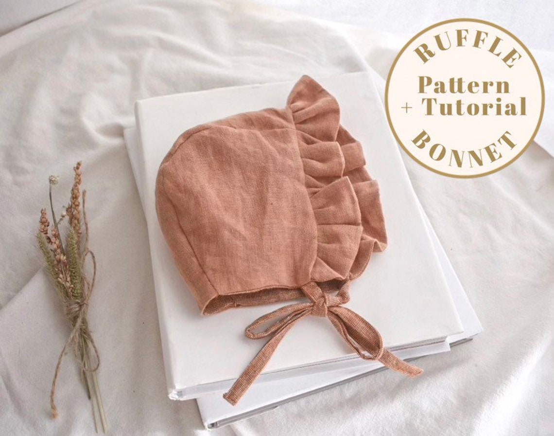 Ruffle Bonnet Pattern Bonnet PDF Baby Bonnet Pattern Frill - Etsy