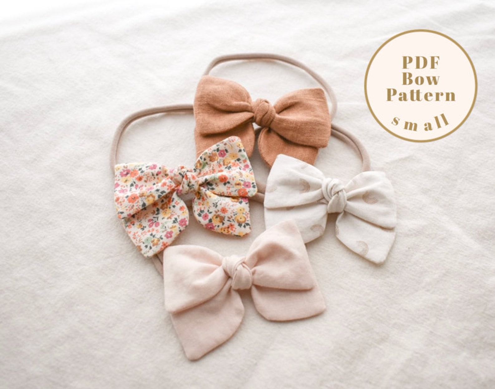 Hair Bow Pattern, 2 Sizes PDF Baby Bow Pattern, DIY Hair Bow, Baby Hair ...