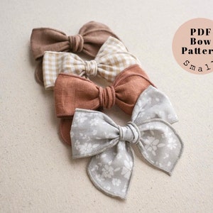 Hair Bow Pattern 2 Sizes PDF Baby bow pattern DIY hair bow | Etsy
