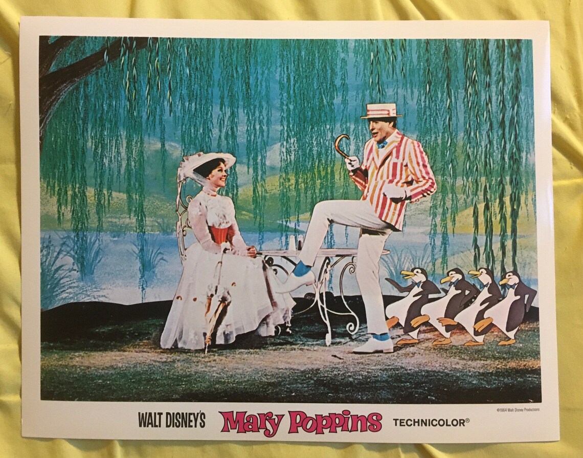 Mary Poppins buena Vista, 1964. Very Fine.lobby Card Set of 9 11 X 14 With Original Studio ...