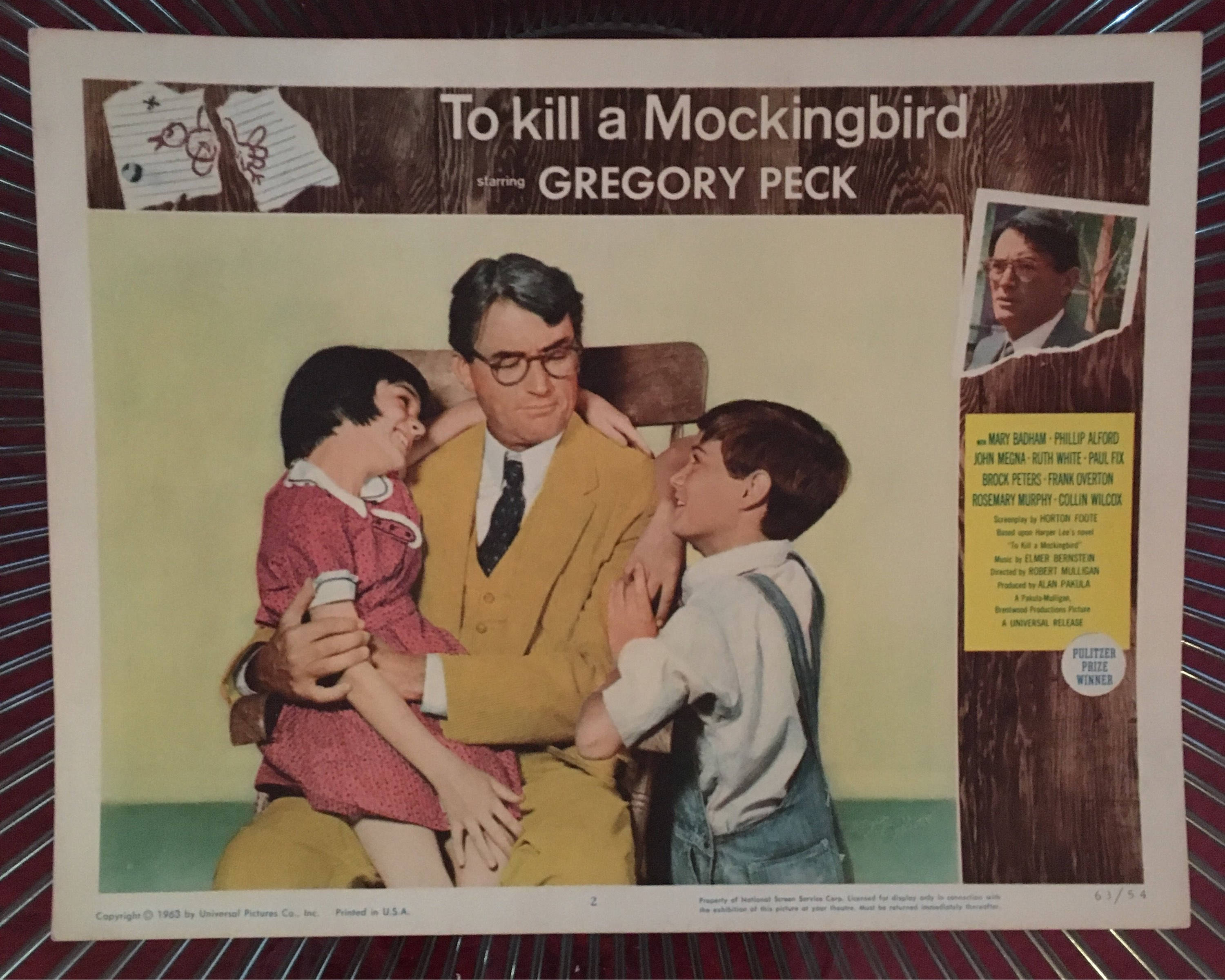 To Kill a Mockingbird universal, 1963. Lobby Card Set of 8 11 X 14 ...