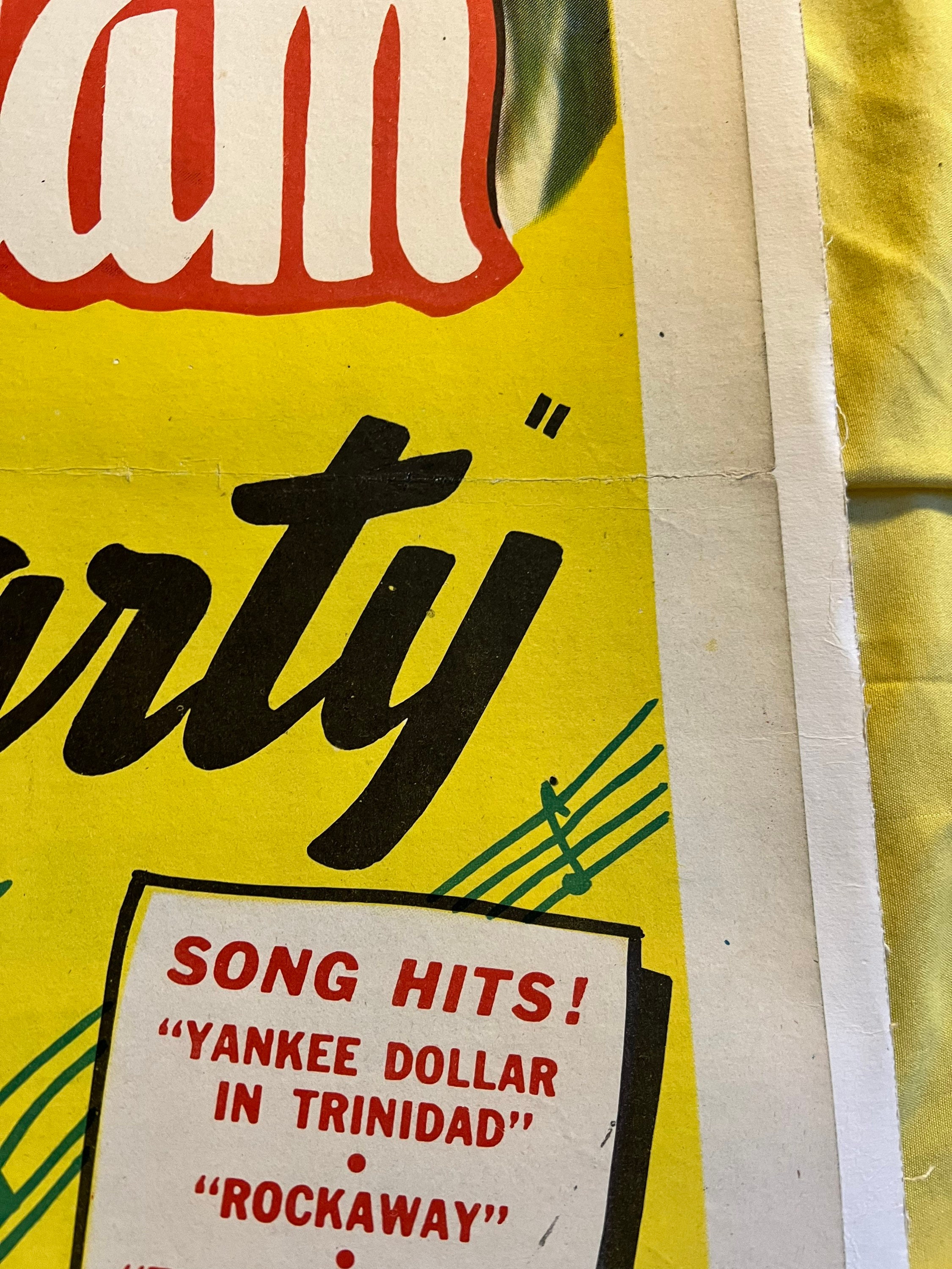 House Rent Party toddy Pictures, 1946. Very Fine on Linen. One Sheet 27 ...