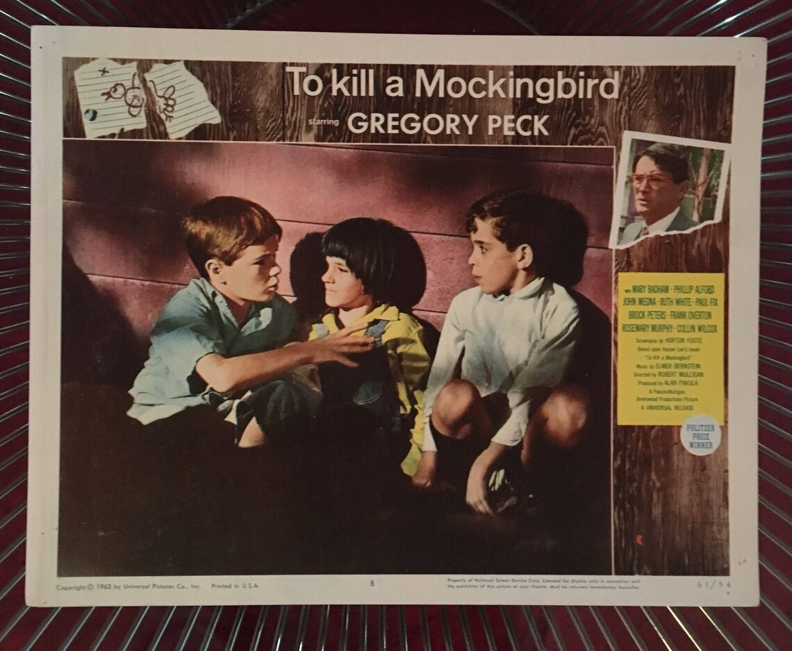 To Kill a Mockingbird universal 1963. Lobby Card Set of 8 - Etsy