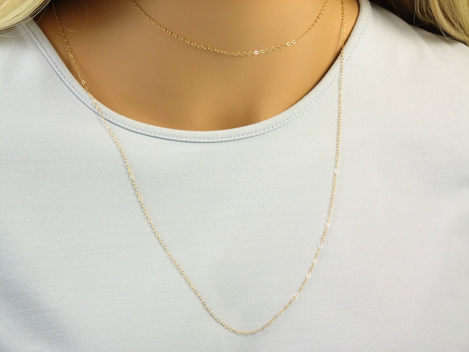 Thin Silver Chain Any Length to 40 Sterling Silver or | Etsy