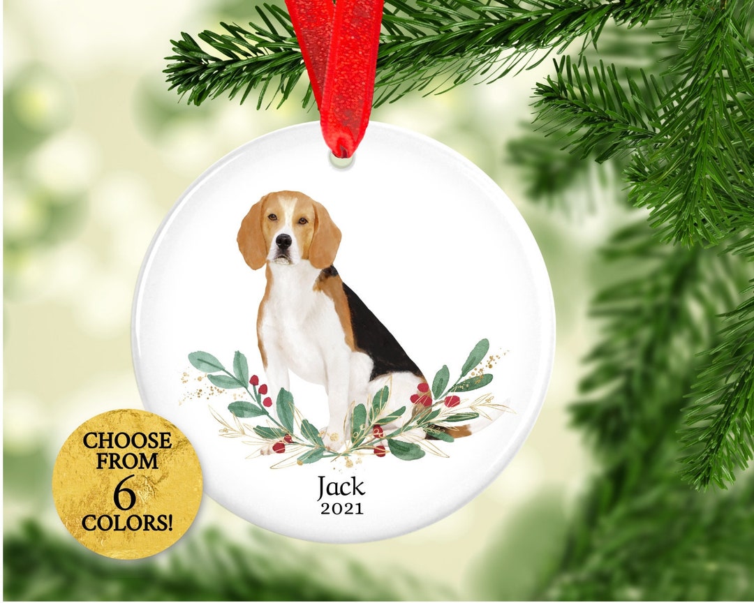 Beagle Christmas Ornament, Beagle Keepsake, Beagle Ornament, Beagle ...