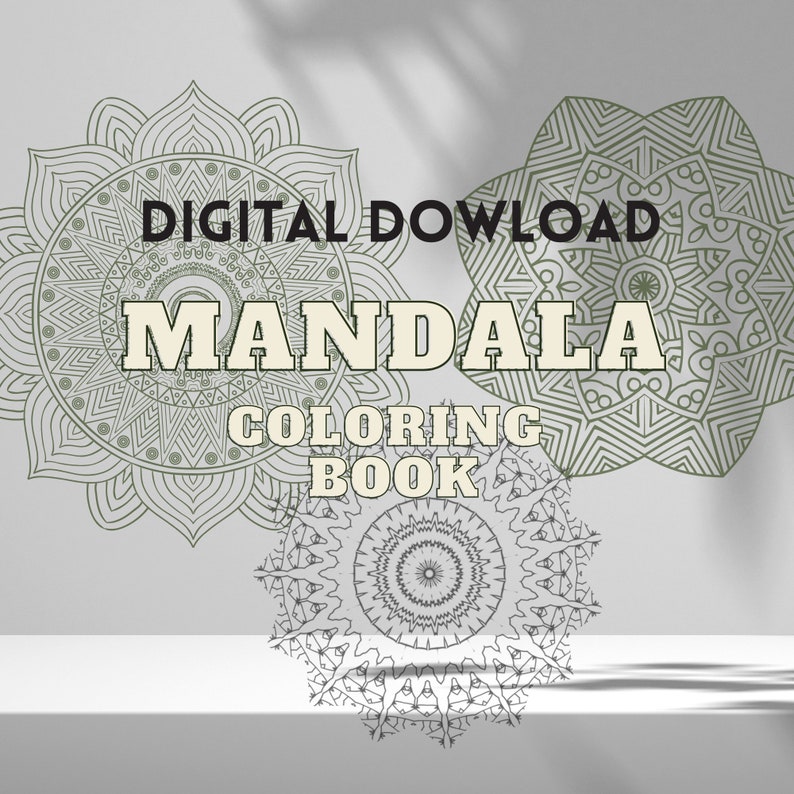 Adult Mandala Coloring Book / Digital Download - Etsy