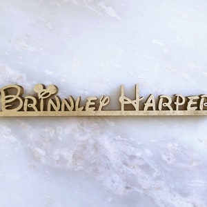 Teacher Disney Style Desk Name Plate, Customized Wooden Desk Sign 1/2 ...