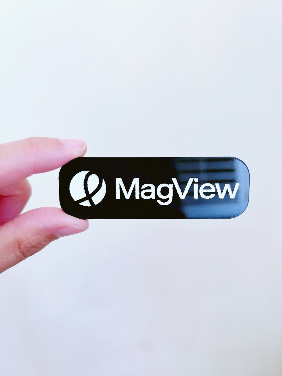 Custom Engraved Business Name Tag With Magnet, Acrylic Name Badge With ...