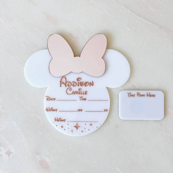 Minnie Mouse Birth Sign - Etsy