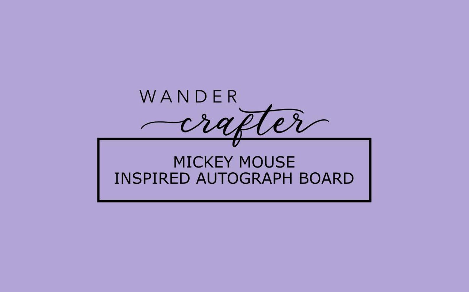 Mickey Mouse Inspired Autograph Board, Disney Trip Keepsake Sign ...