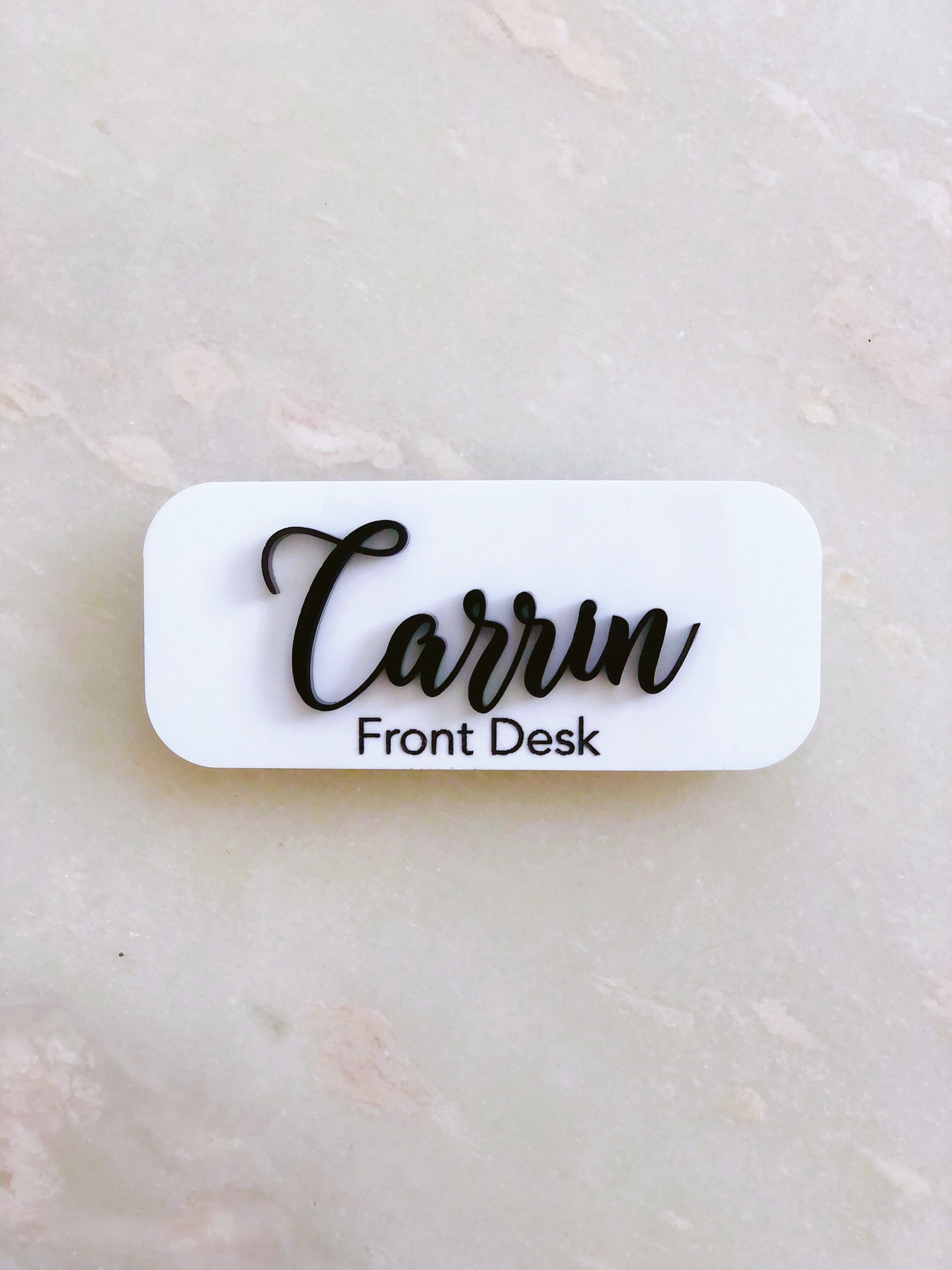 Custom 2 Layer Business Name Tags With Magnet 3D Name Tags - Etsy