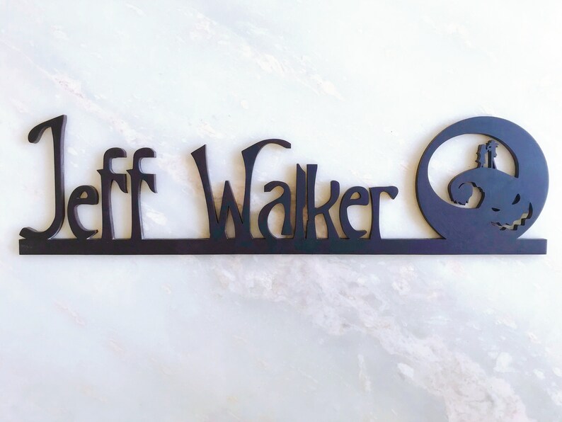 Nightmare Before Christmas Inspired Name Plate Customized - Etsy