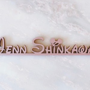 Teacher Disney Style Desk Name Plate, Customized Wooden Desk Sign 1/2 ...