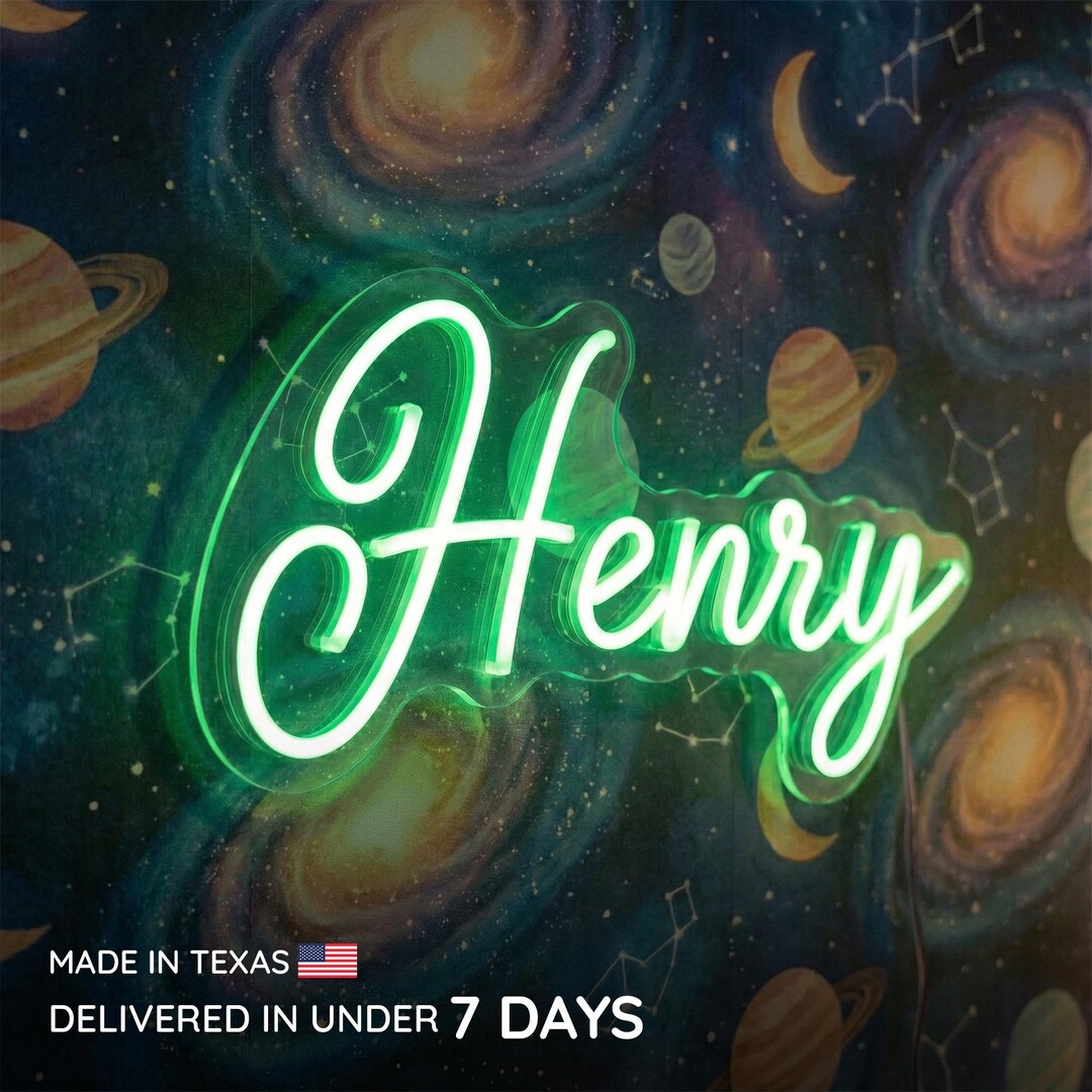 Personalized Name Light up Sign Baby Room Decor | Custom Kids Neon Sign ...