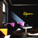 Yellow Neon OPEN Sign for Business LED Open Light Sign on Black Backing ...