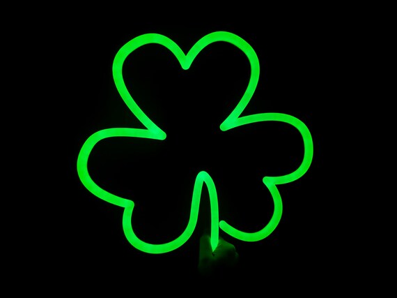 Four-leaf clover Four leaf clover Acrylic Neon Signs Patrick's day Led ...