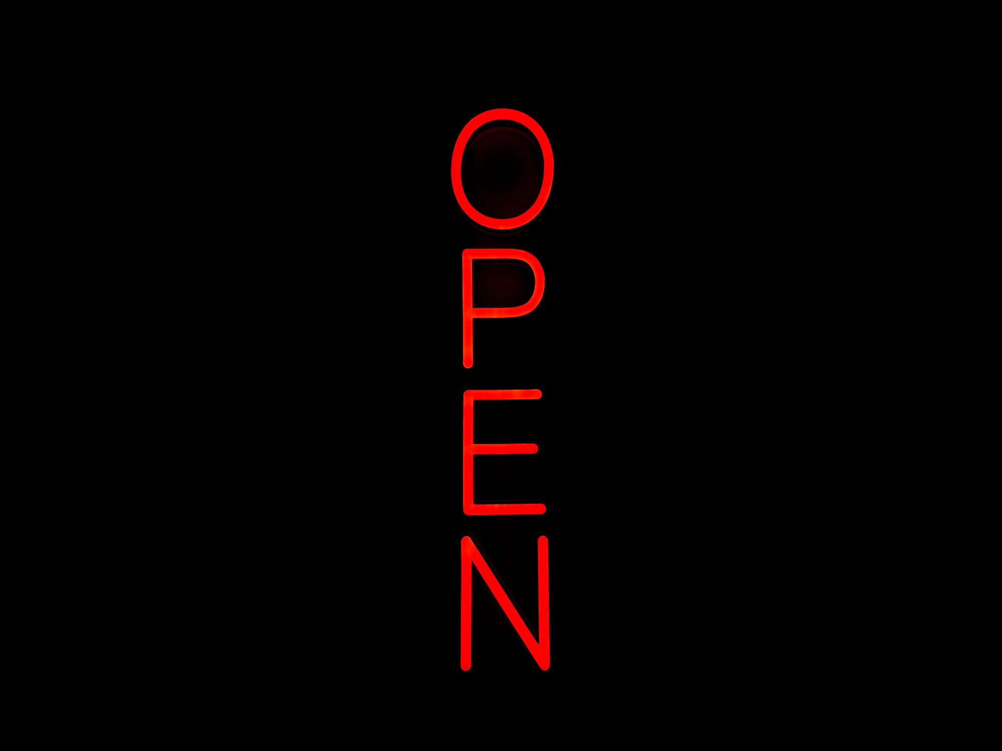 Red Vertical Neon Open Sign for Retail and Business W/ Remote - Etsy