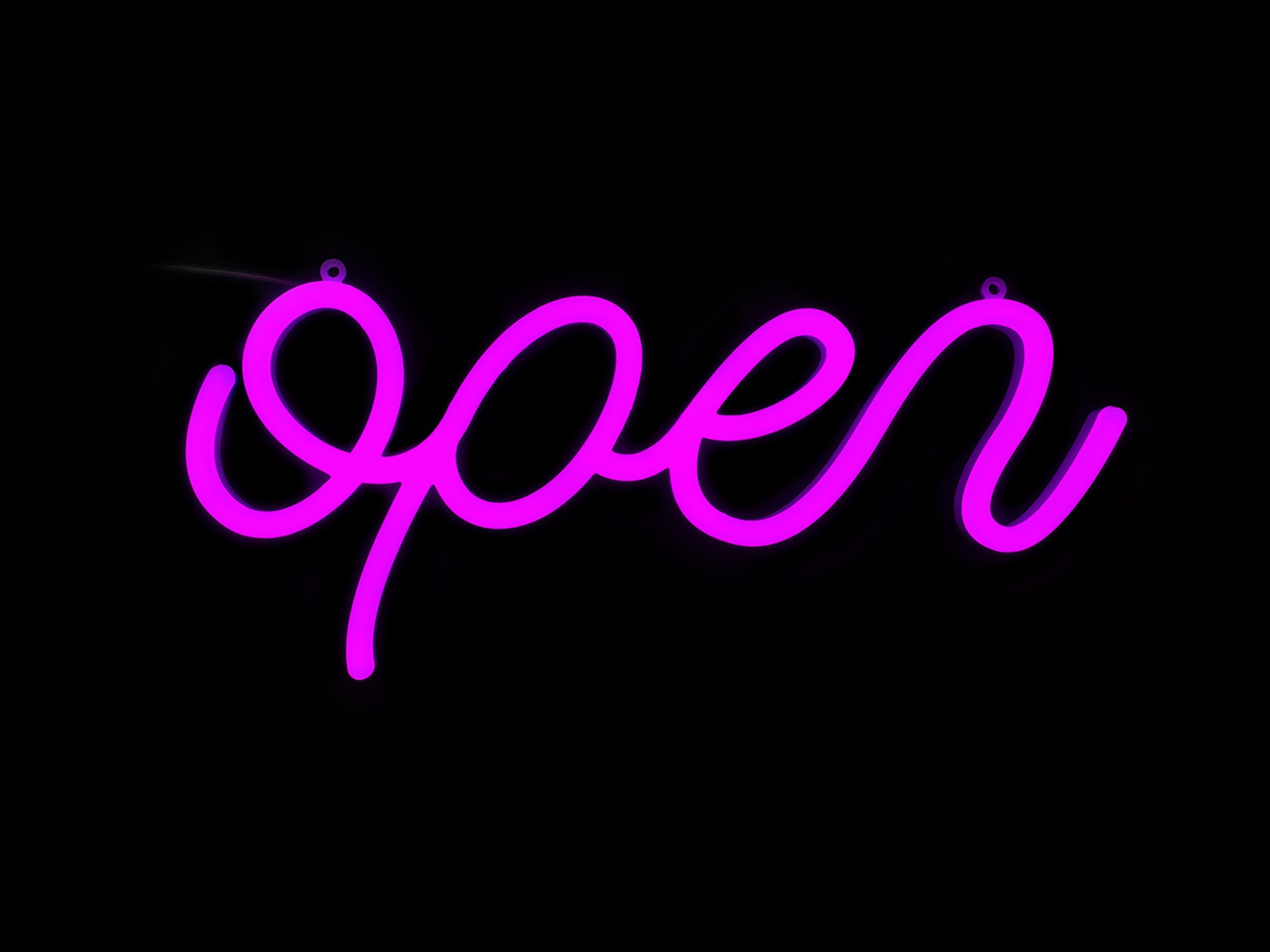 Neon Pink Open Sign