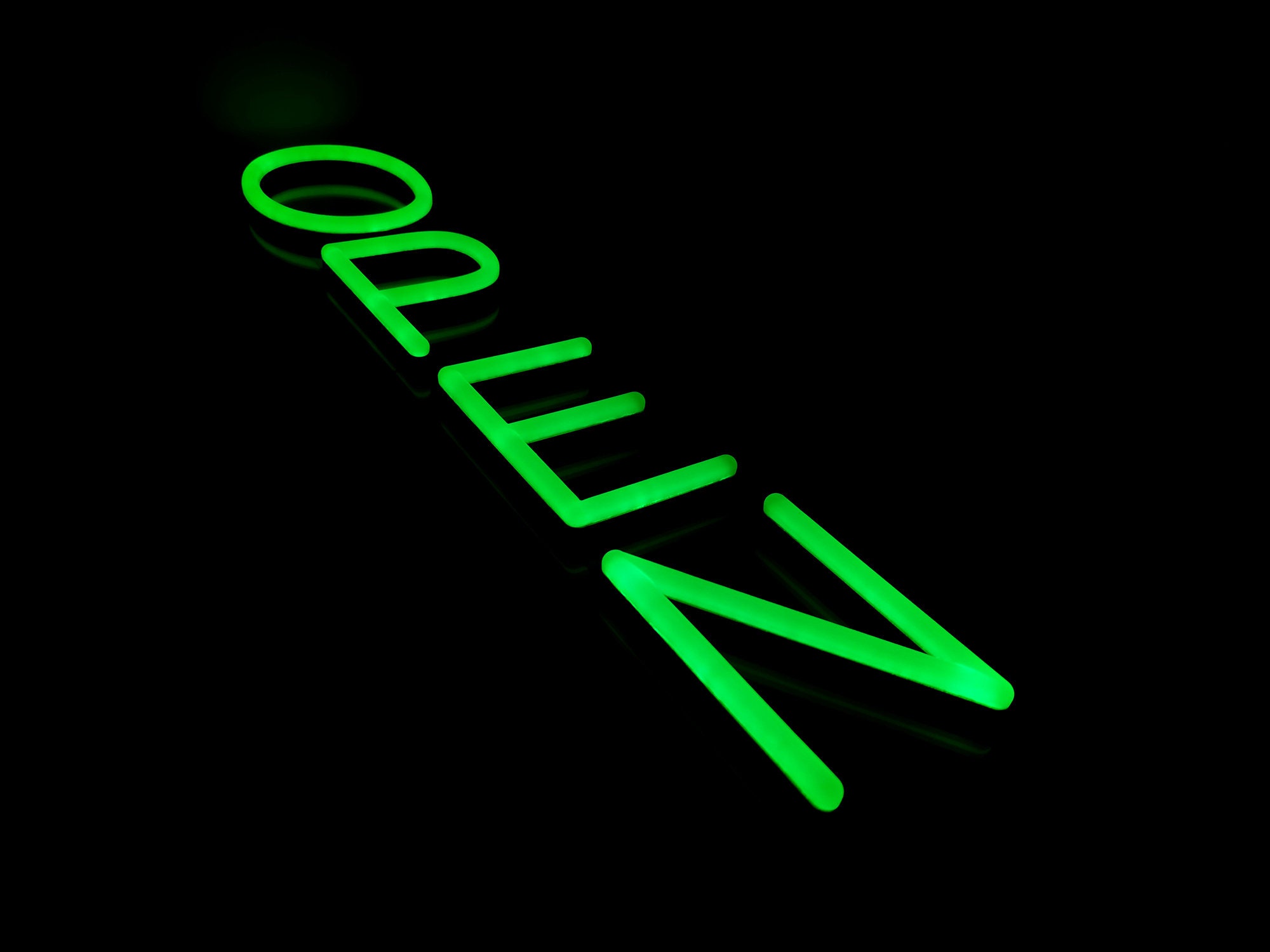 Green Vertical OPEN Sign for Business Flashing LED Neon Open - Etsy