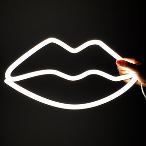 Pink Lips LED Neon Sign Red Lips Neon Light - Etsy
