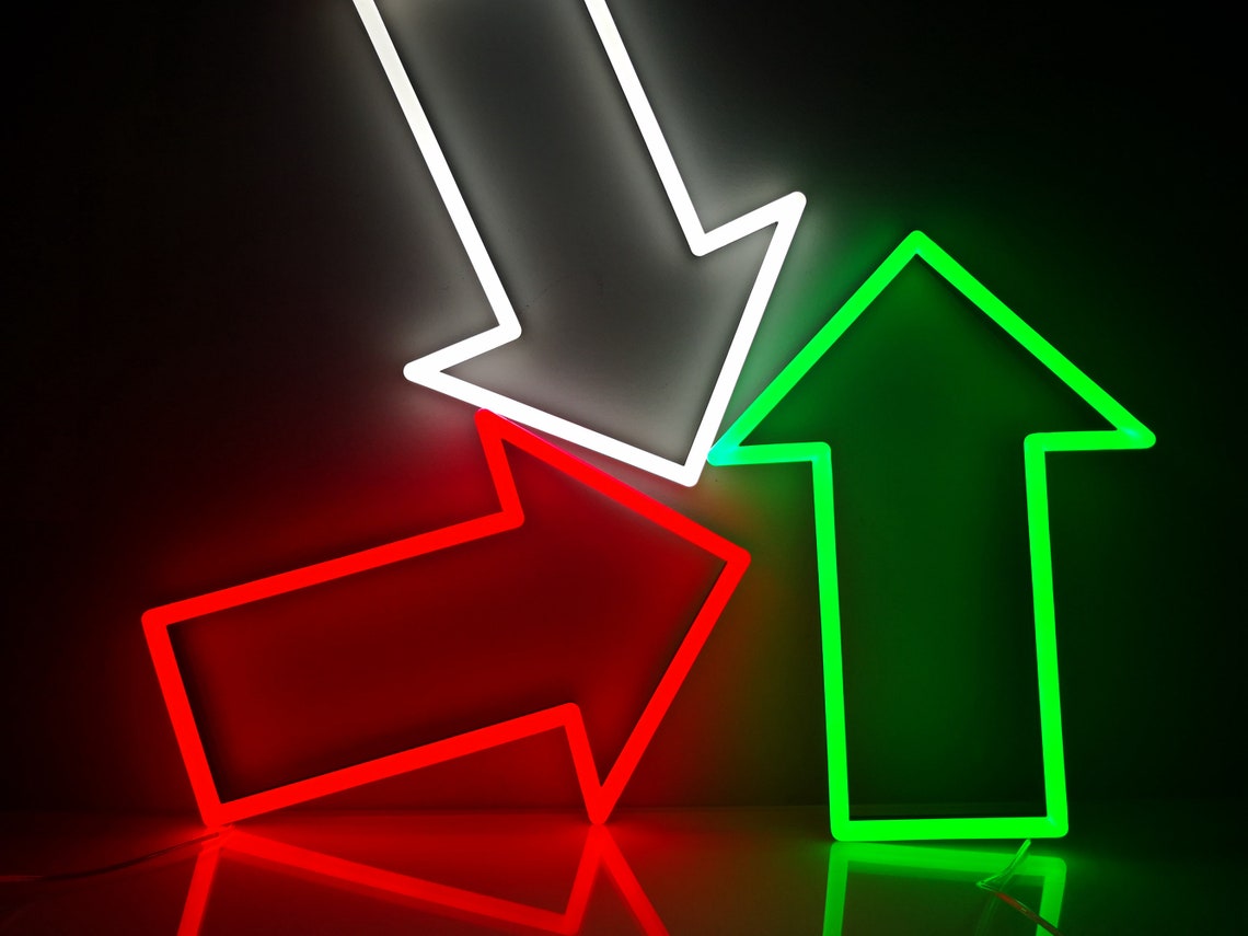 Neon Arrow Sign for Retail Space Guide and Decor - Etsy