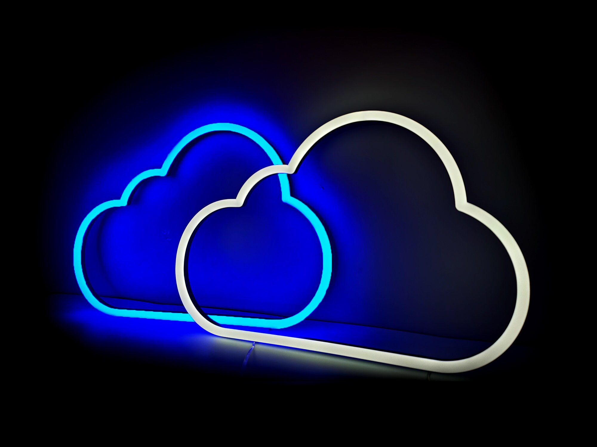 Cloud Neon Sign Blue and White LED Cloud Neon Wall Light | Etsy