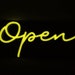Yellow Neon OPEN Sign for Business LED Open Light Sign on Black Backing ...