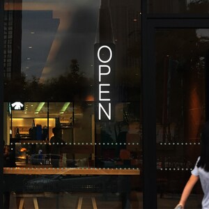 Vertical OPEN Neon Sign for Business W/ Remote and Hanging Chain - Etsy