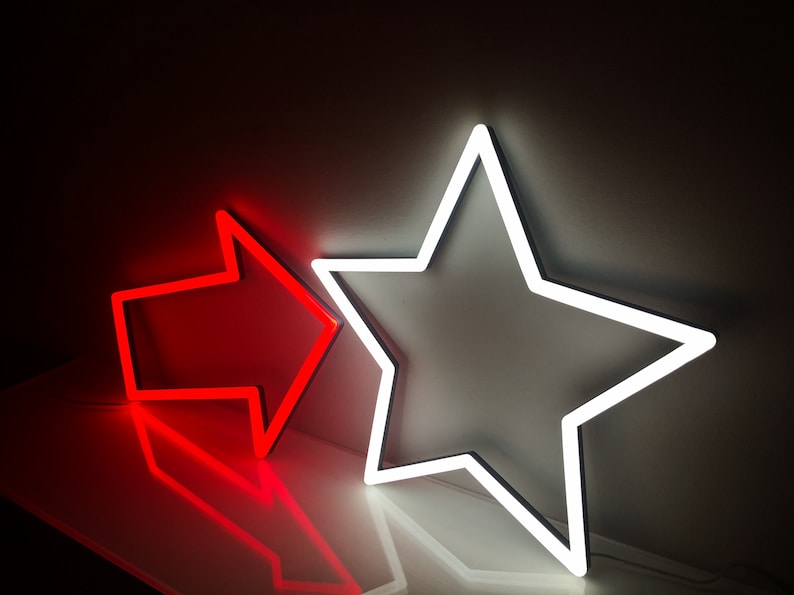 Neon star neon sign big star neon light | Etsy