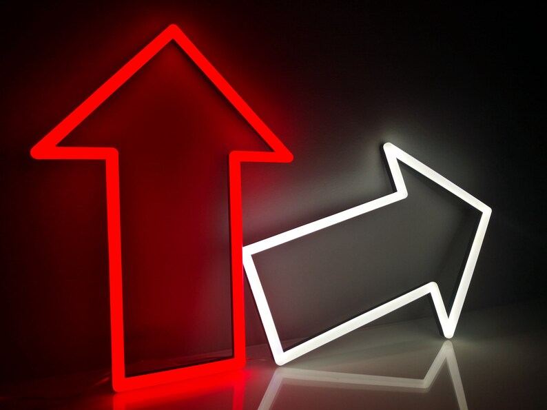Neon Arrow Sign for Retail Space Guide and Decor - Etsy