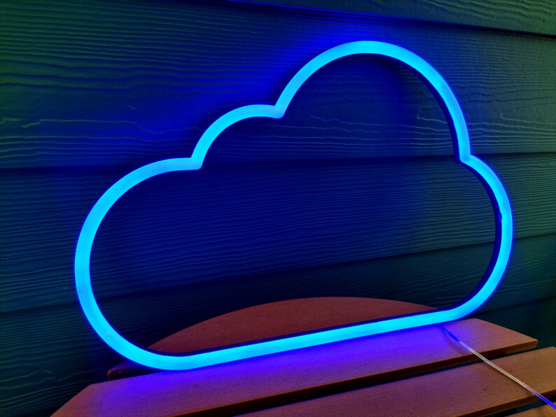 Cloud Neon Sign Blue and White LED Cloud Neon Wall Light | Etsy