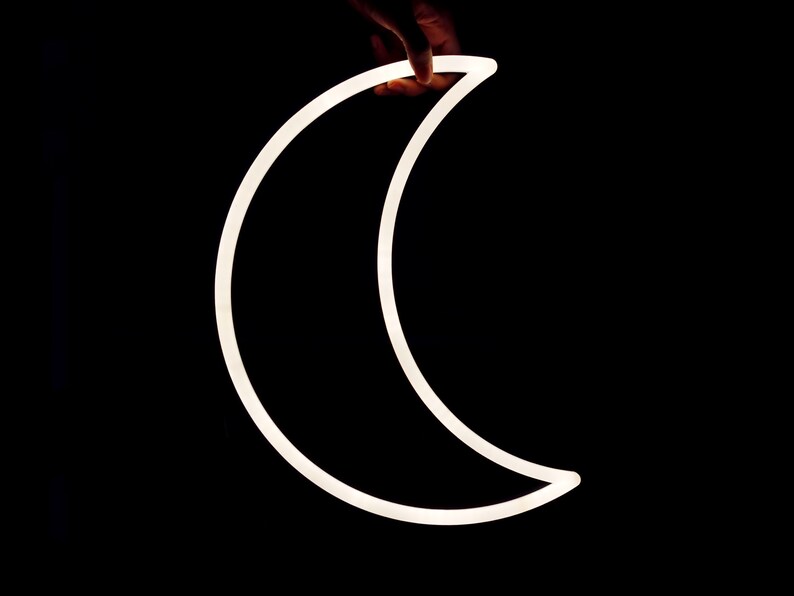 Moon Neon Sign | Etsy