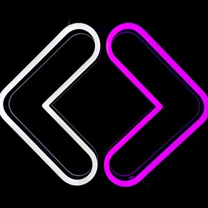 Arrow Symbol Neon Sign Arrow Icon LED Light Left Right up Down Arrow ...