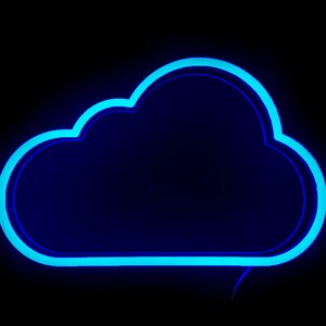 Cloud Neon Sign - Blue and White LED Cloud Neon Wall Light - Etsy