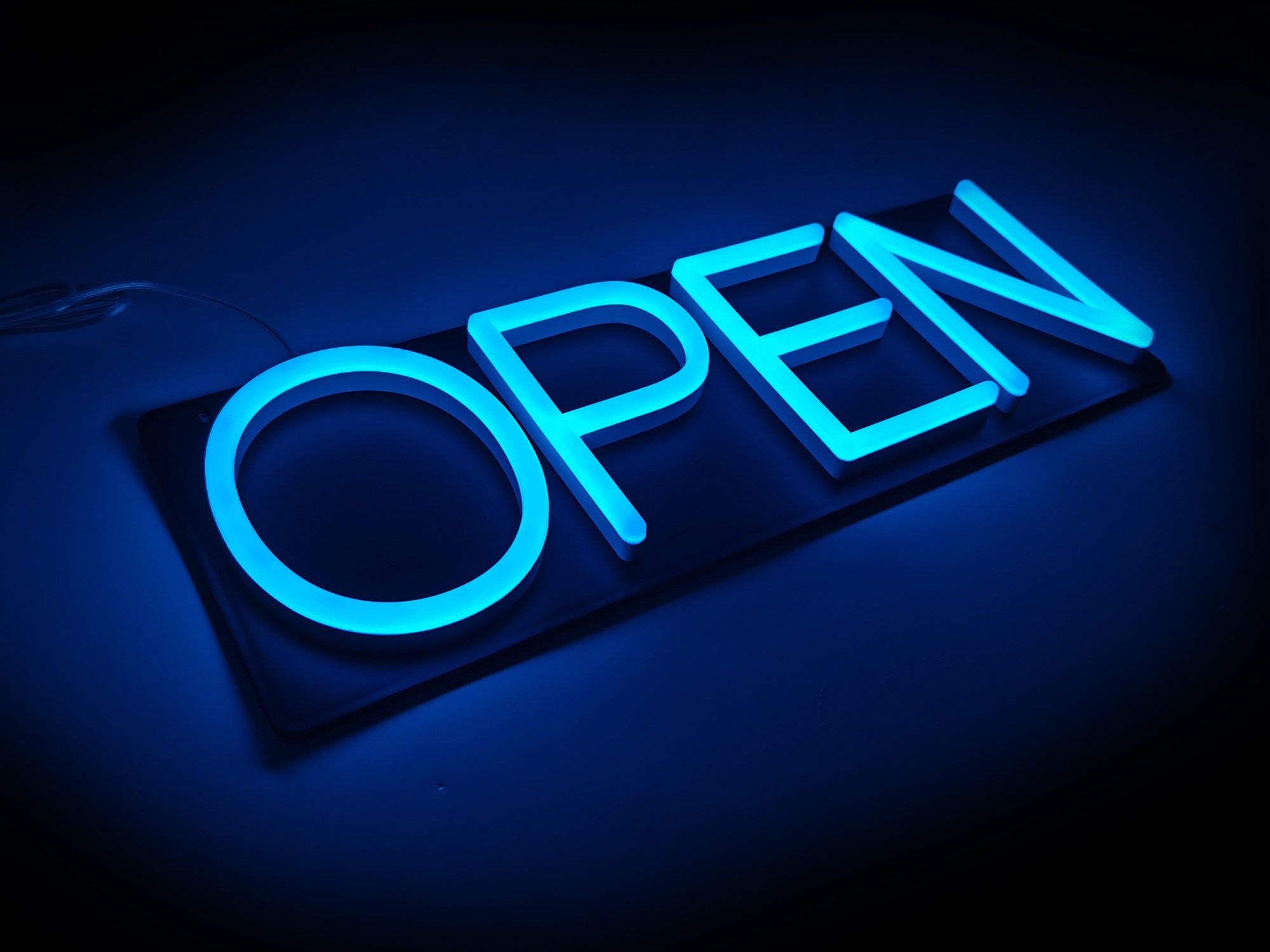 Green LED Neon Open Sign for Business Store 20inx6in Modern | Etsy