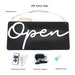 Ice Blue OPEN Sign for Business Modern Script Neon Font on Black ...