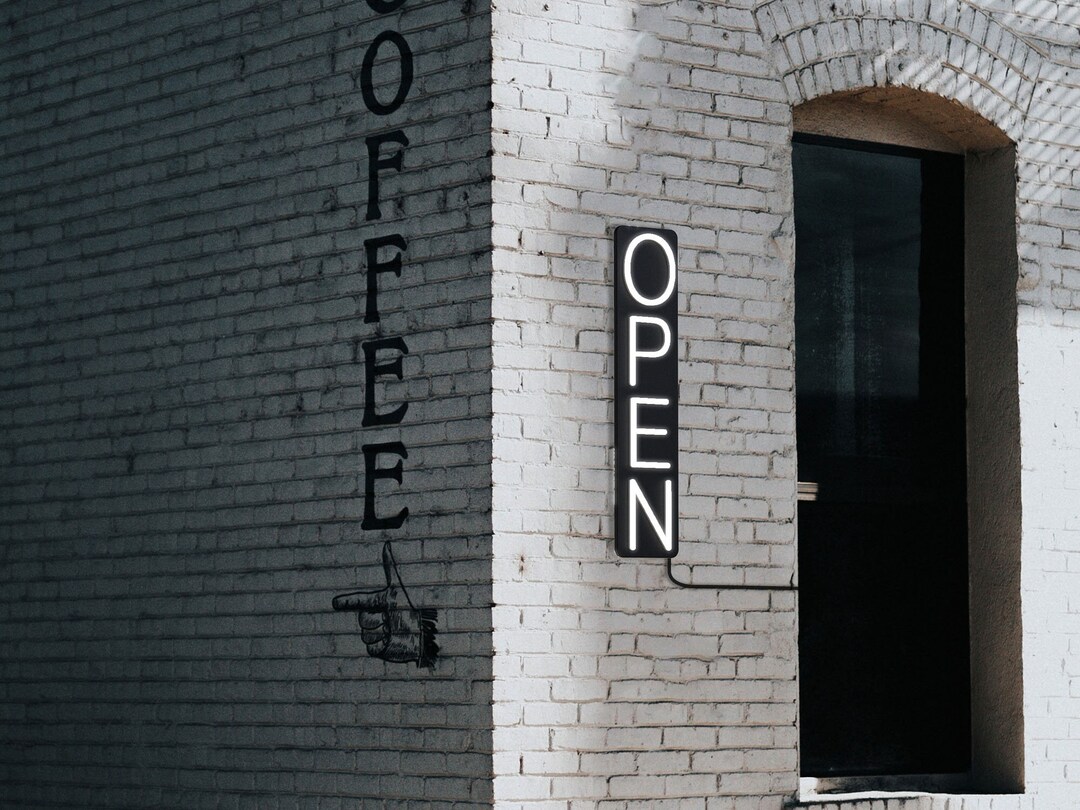 Hineon 26"x5" Outdoor Open Sign: Waterproof LED Neon for Businesses ...