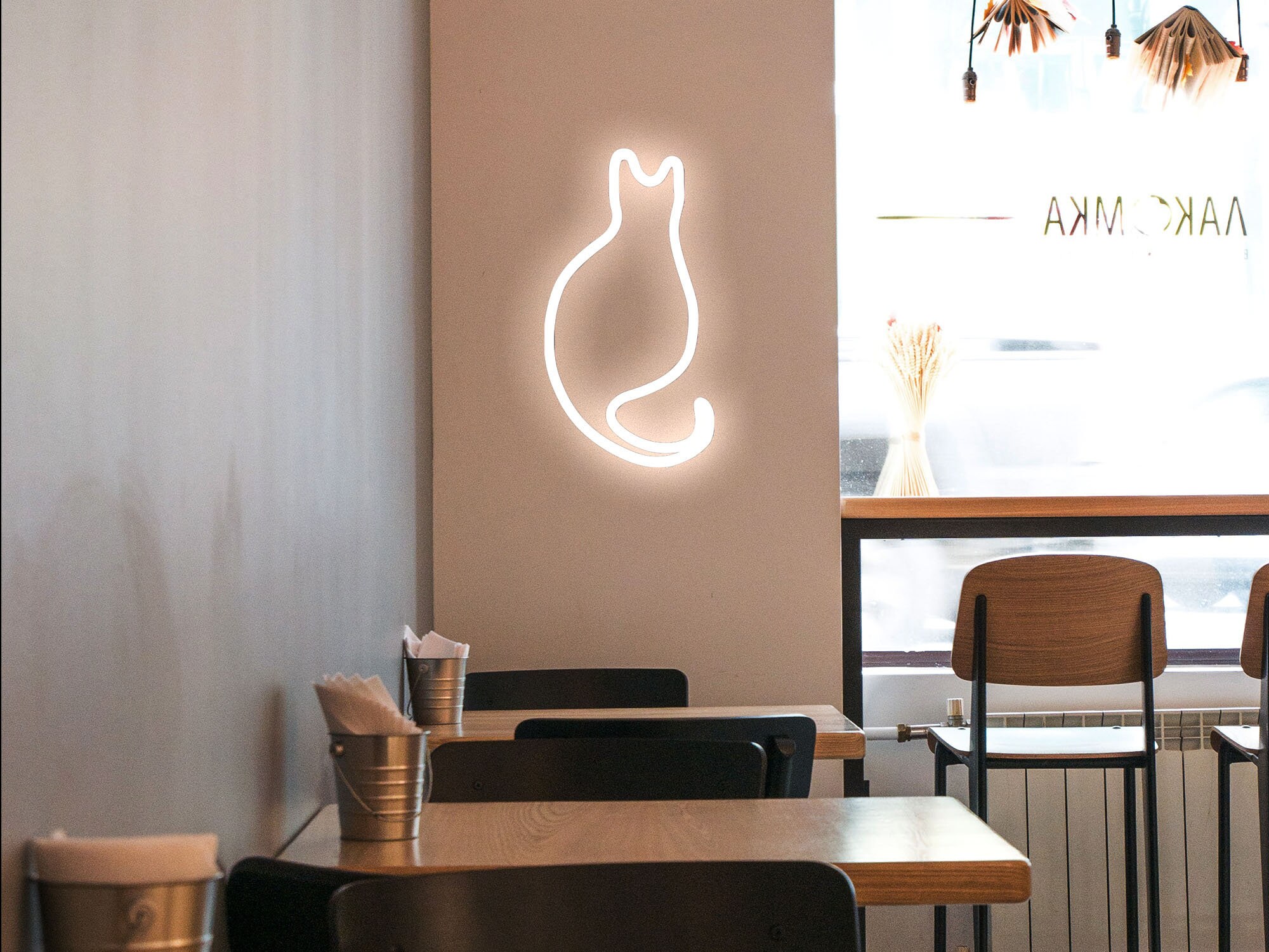 Cat LED Neon Sign Neon Cat Lamp Night Light | Etsy