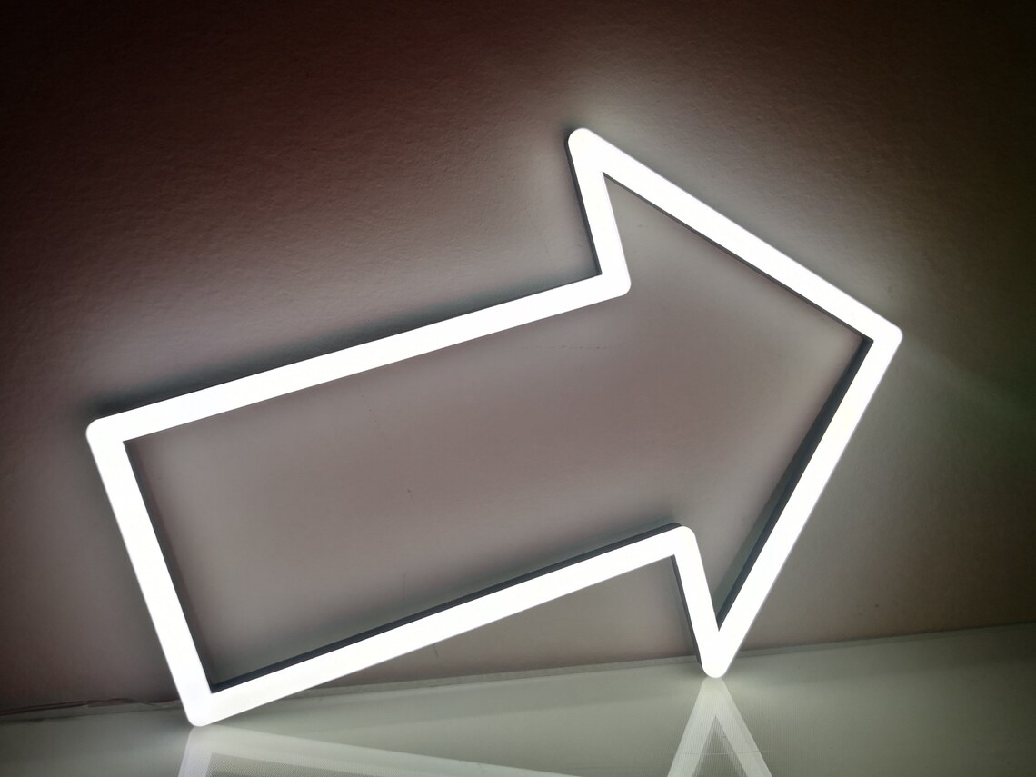 Neon Arrow Sign for Retail Space Guide and Decor - Etsy