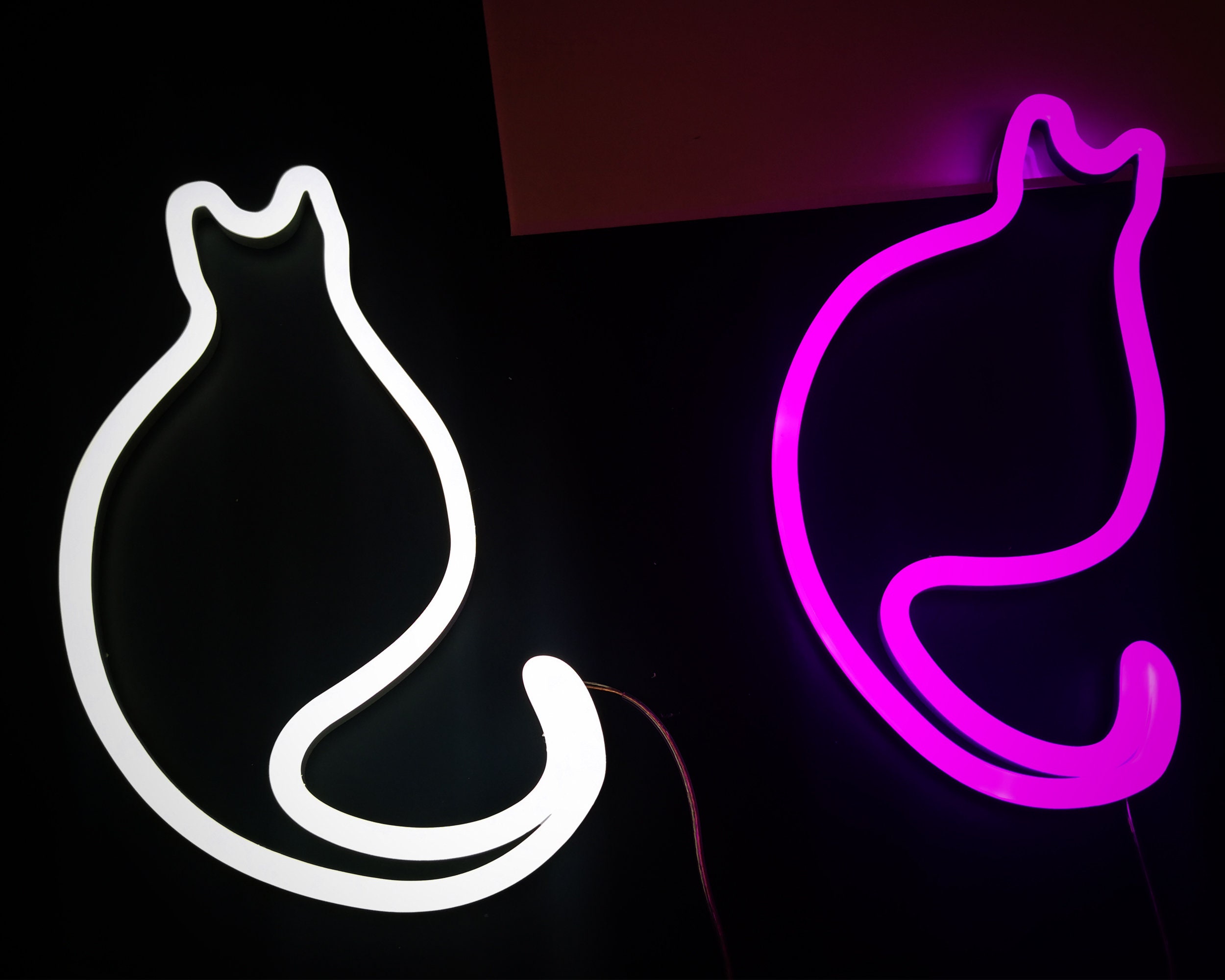 Cat LED Neon Sign Neon Cat Lamp Night Light | Etsy