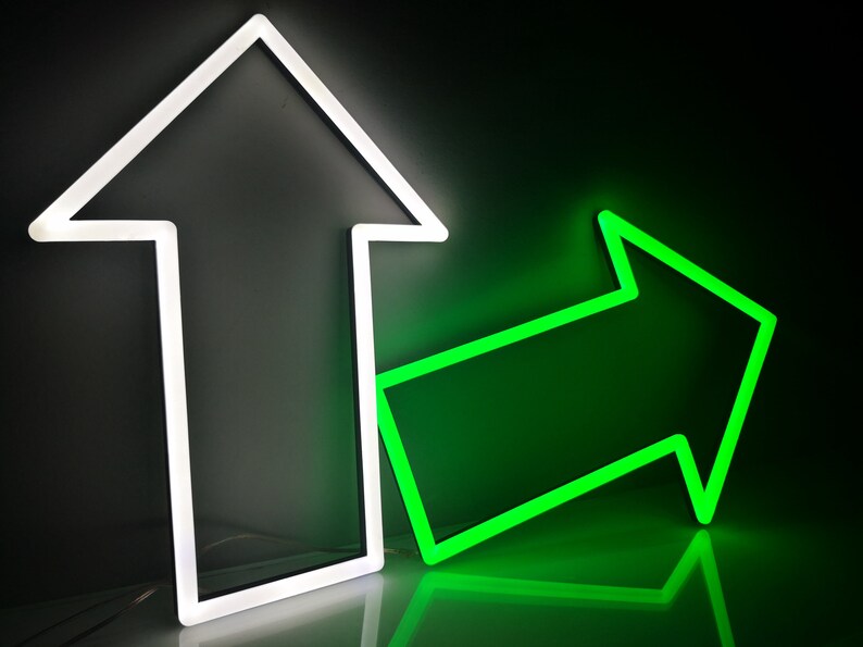 Neon Arrow Sign for Retail Space Guide and Decor - Etsy