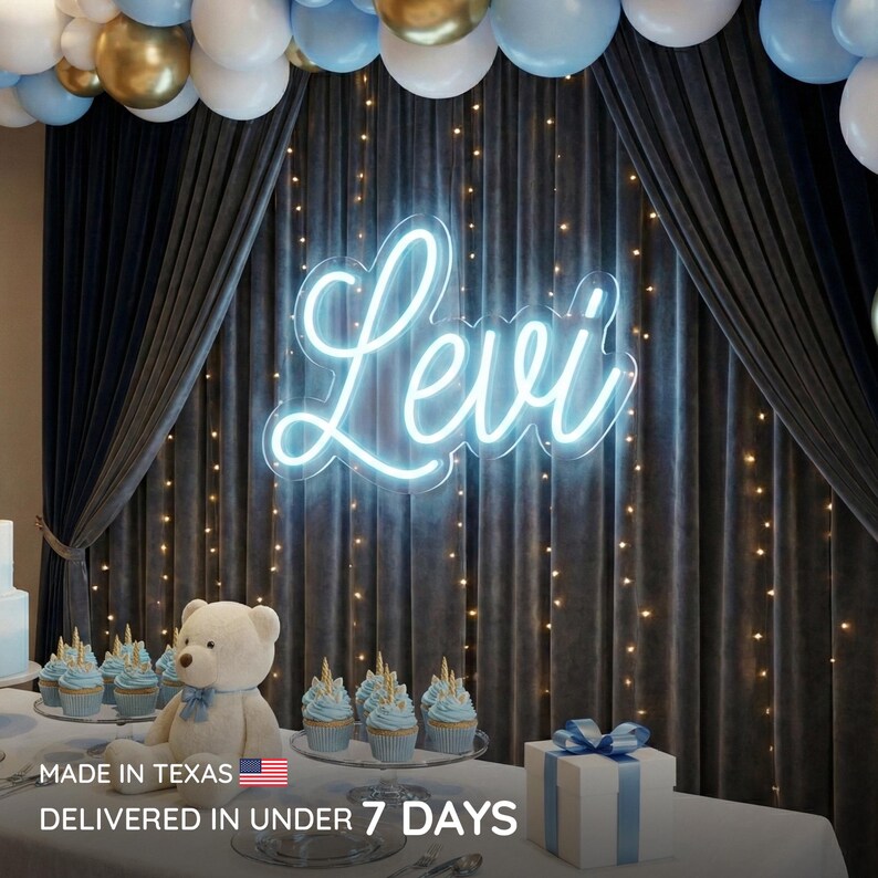 Personalized Name Light up Sign Baby Room Decor | Custom Kids Neon Sign ...