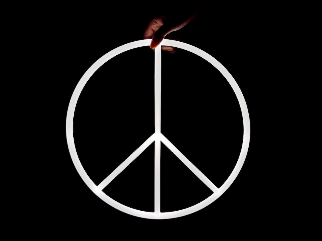 Símbolo de paz letrero de neón - Etsy España