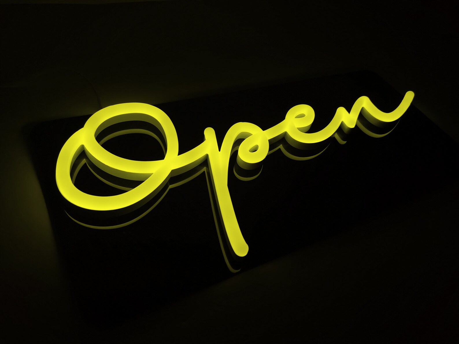 Yellow Neon OPEN Sign for Business LED Open Light Sign on - Etsy