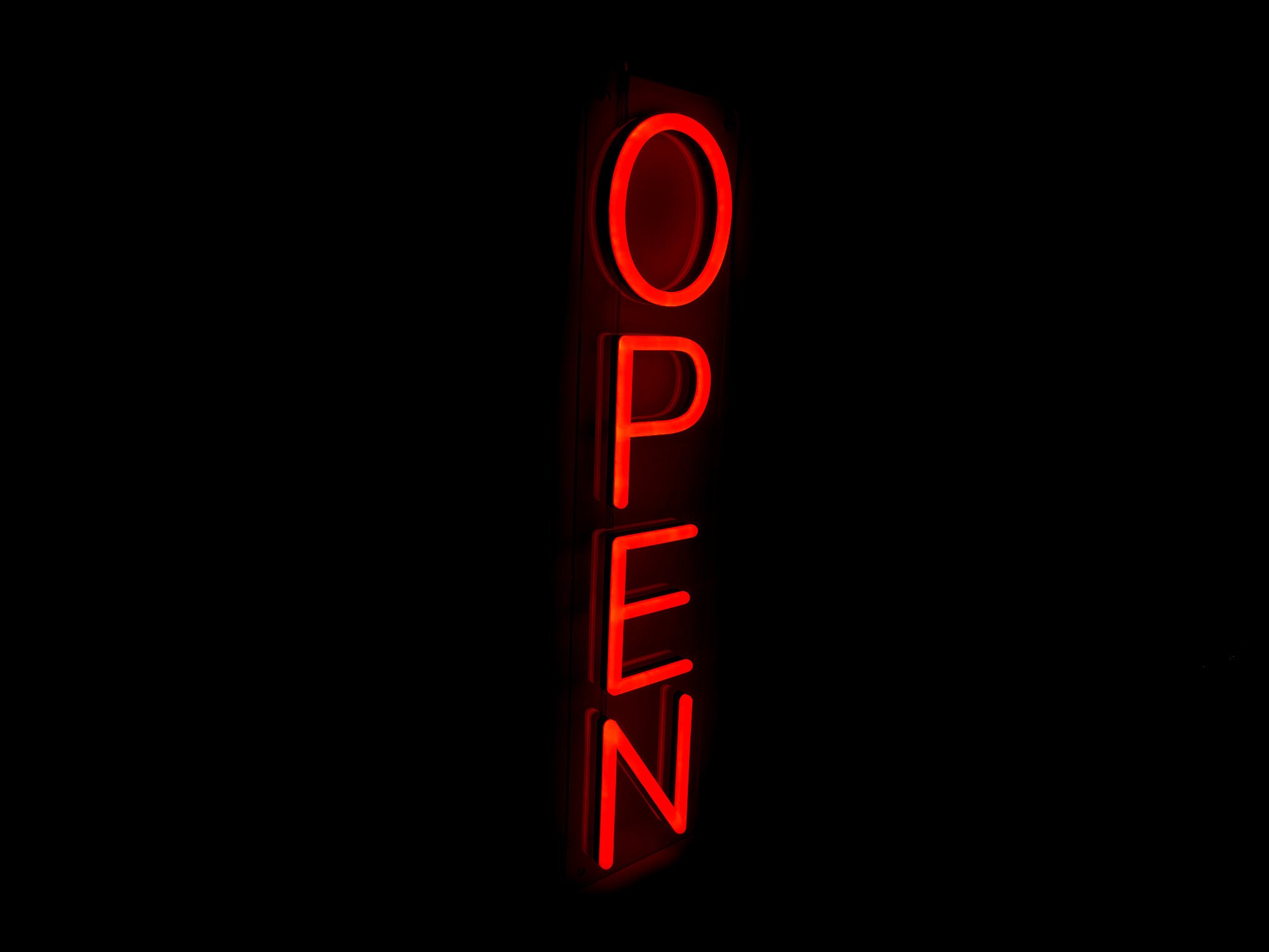 Red Vertical Neon Open Sign for Retail and Business W/ Remote - Etsy