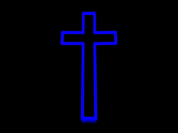 Blue Christian Cross