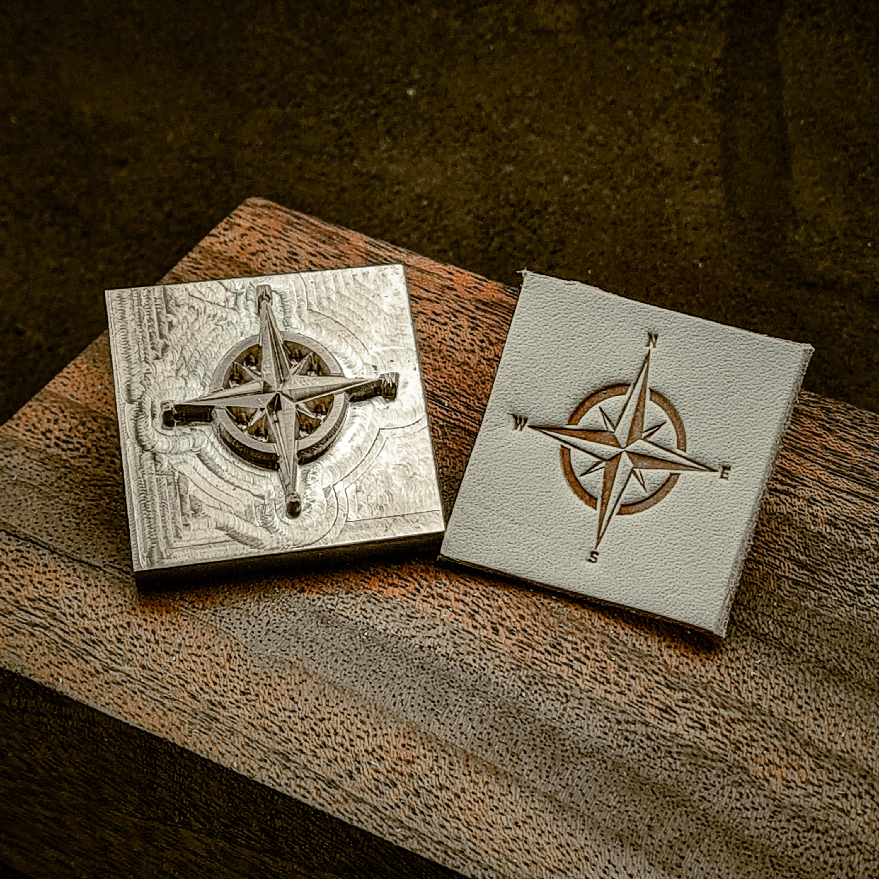 Brass Compass Rose Leather Stamp (28mm) - Etsy