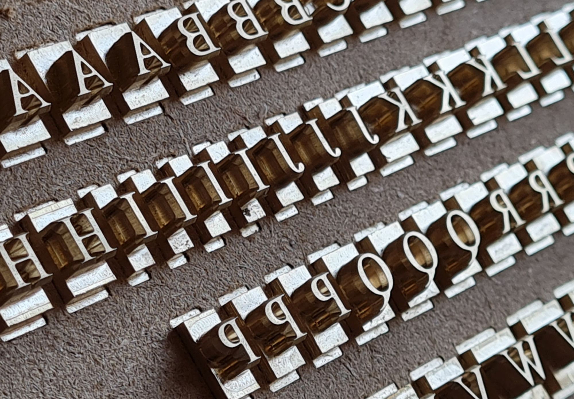 Brass Letter Stamping Set: Times New Roman Font, Leather Wood Branding ...