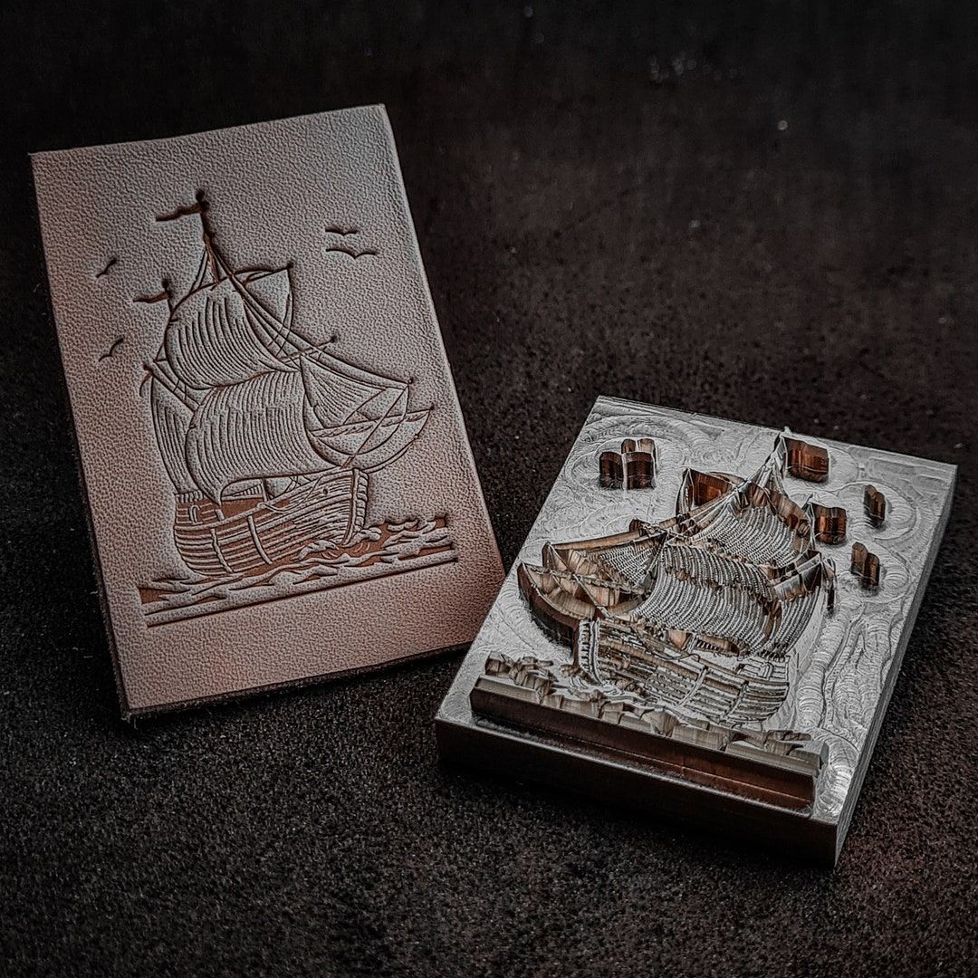 Galleon Ship | Ready Stamp | Brass Leather Stamp - Etsy