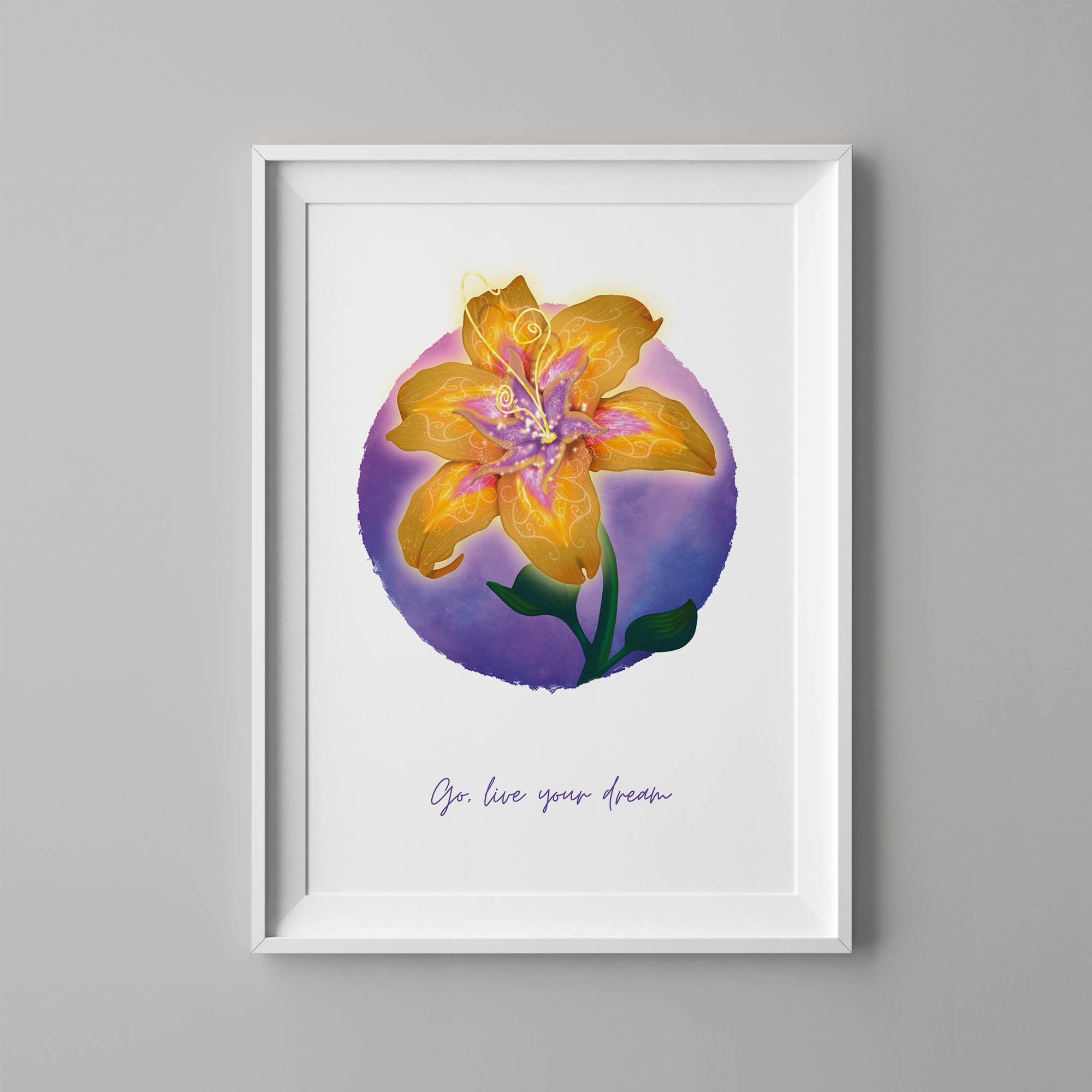 Tangled Inspired Print Go Live Your Dream Tangled Sundrop | Etsy